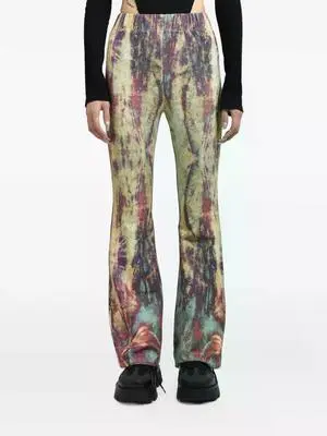 VIVAMUS Earth Tie-dye Flared Trousers