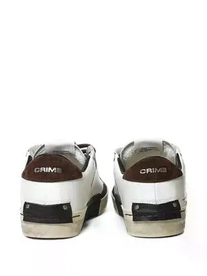 CRIME LONDON Distressed Leather Sneakers