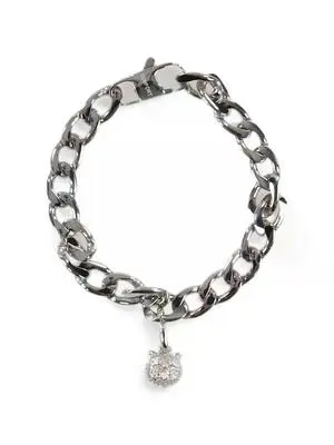 COMFORT Piyong Charm Curb-link Bracelet - Silver