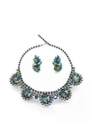 JENNIFER GIBSON JEWELLERY 1950s Leaf-motif Jewellery Set - Silver