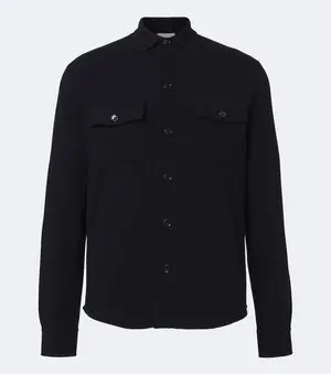 ALLUDE Knitted Wool And Cashmere Shirt