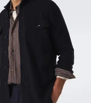 ALLUDE Knitted Wool And Cashmere Shirt