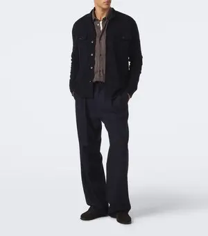 ALLUDE Knitted Wool And Cashmere Shirt