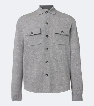 ALLUDE Knitted Wool And Cashmere Shirt