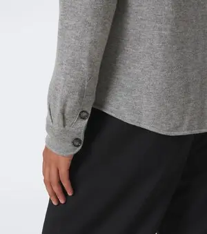 ALLUDE Knitted Wool And Cashmere Shirt