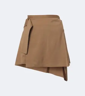 VIVIENNE WESTWOOD Meghan Asymmetric Virgin Wool Kilt - Brown