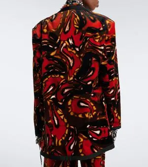 Dries Van Noten Printed Cotton-blend Blazer