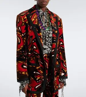 Dries Van Noten Printed Cotton-blend Blazer