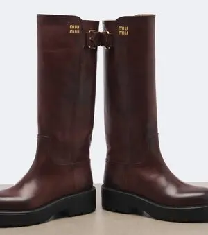Miu Miu Leather Knee-high Boots