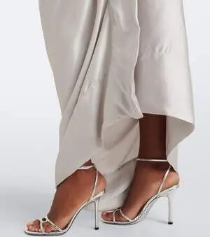 VIVIENNE WESTWOOD Glossa Draped One-shoulder Satin Maxi Dress