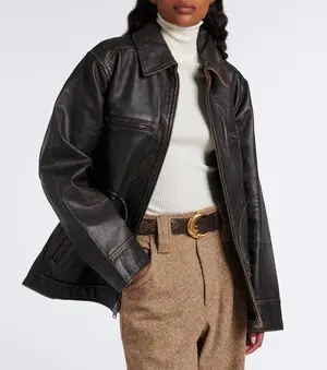 Polo Ralph Lauren Oversized Leather Jacket