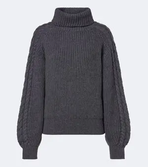 JOSEPH Alodina Wool Turtleneck Sweater - Grey