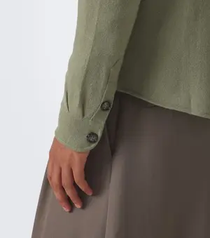 ALLUDE Knitted Wool And Cashmere Shirt