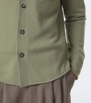 ALLUDE Knitted Wool And Cashmere Shirt