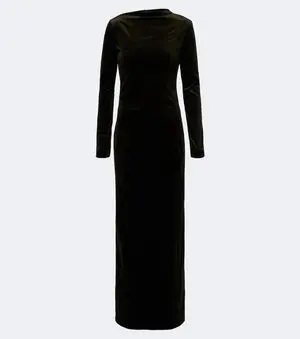 JIL SANDER Cotton Velvet Gown - Green