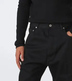 Rick Owens Geth Distressed Wide-leg Jeans