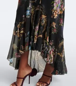Camilla Floral Silk Satin Slip Dress