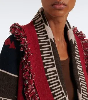 Alanui Icon Jacquard Wool And Cashmere Cardigan
