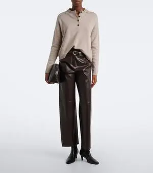 Max Mara Coated Jersey Wide-leg Pants