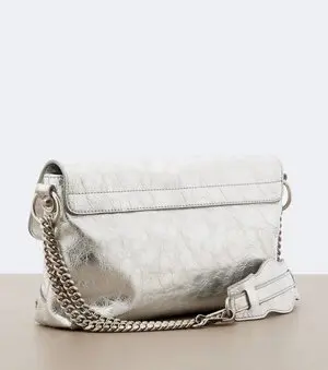 Balenciaga Le City Metallic Leather Shoulder Bag