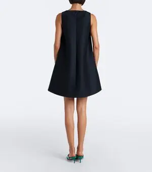 Balenciaga Bb Belted Wool And Silk Minidress
