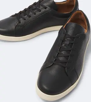 George Cleverley Jack Iii Croc-effect Leather Sneakers - Black