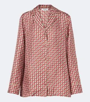 Max Mara Printed Silk Twill Pajama Shirt - Multicoloured