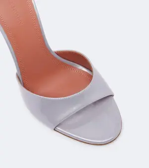 Amina Muaddi Elodie Patent Leather Mules