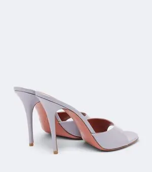 Amina Muaddi Elodie Patent Leather Mules