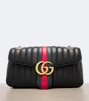 Gucci Jetset Gg Marmont Medium Leather Shoulder Bag