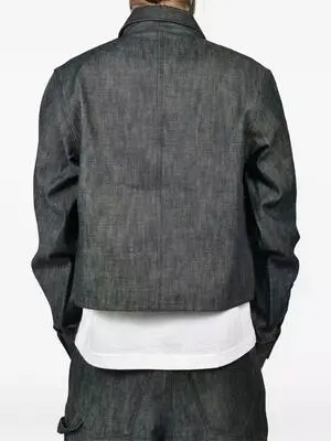 RIVET & HIDE Cropped Denim Shirt Jacket