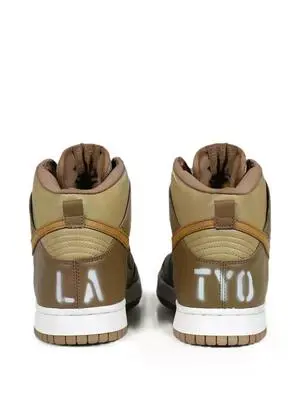 SWJP X Nike Dunk High Stencil-print Sneakers