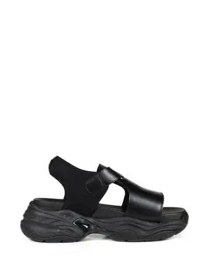 OAO Monolith Leather Sandals - Black