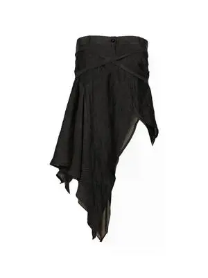 BOHEMSEO Draped Asymmetric Mini Dress