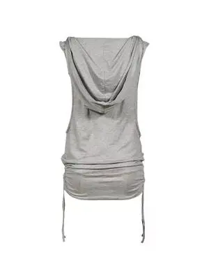 BOHEMSEO Cowl-neck Sleeveless Hoodie