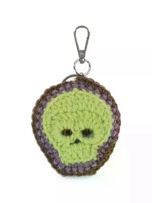 YARN Crochet Skull Keyring - Green