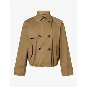 Rails Jett Double-breasted Cotton-blend Jacket - Olive