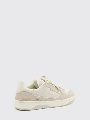 Axel Arigato Clay Low Top Leather And Suede Sneakers With Mesh Inserts