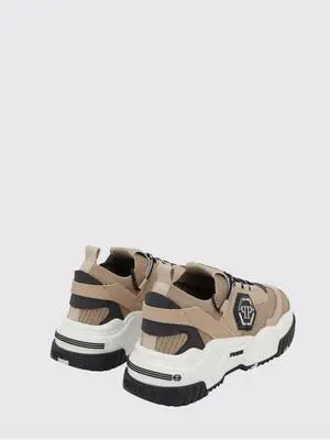 Philipp Plein Predator Suede Sneakers With Monogram Pattern And A Chunky Sole