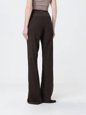 Rick Owens Bias Flared Silk Trousers - Brown
