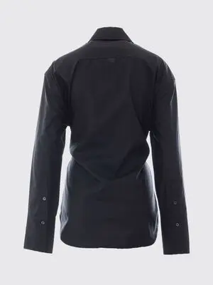 Pinko Long-sleeved Shirt In A Cotton And Lyocell Blend With A Tie-waist Belt