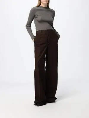 Rick Owens High-waisted Suede Calf Leather Flare Pants