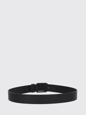Hugo Smooth Leather Belt With Printed Lettering Logo