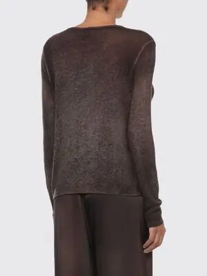 Avant Toi Cashmere Abstract Motif Crewneck Sweater