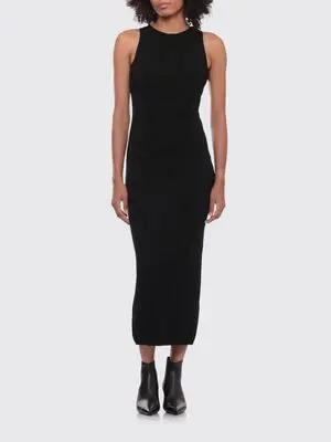 Attico Slim Fit Jersey Sheath Midi Dress - Black
