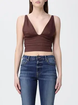 Pinko Linen Blend Cropped Top