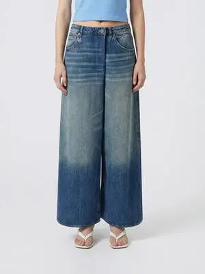 R13 Nico Wrap Palazzo Cotton Denim Jeans