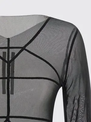 Rick Owens Sheer Nylon Slim Fit Long-sleeved Top