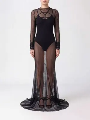 Rick Owens Long-sleeved A-line Jersey Gown With Train