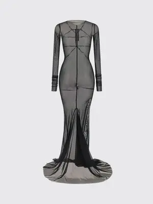 Rick Owens Long-sleeved A-line Jersey Gown With Train
